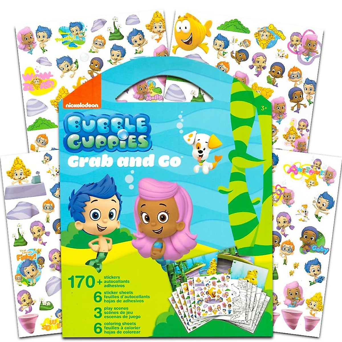 Baby Shark Mini Backpack 3 Pc Bundle with Lunch Bag for Kids with Stickers (Baby Shark School Supplies)