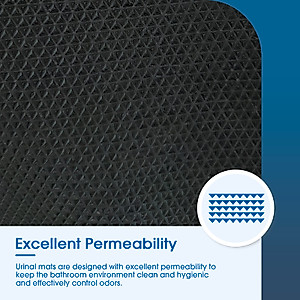 Urinal Mats Commercial Non Slip Splash Mat Floor Urinal Pads for Men Restroom Office Dark Gray 6 Pack for Bathroom Toilet Bulk Washable Disposable Large(17Inch x20.5Inch)