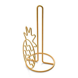 Kamenstein Pineapple Wire Paper Towel Holder, 12-Inch, Radiant Yellow