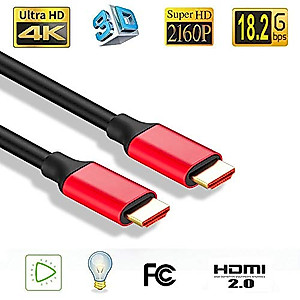 4K HDMI Cable 40ft, HDMI Cord (40 feet HDMI to HDMI, Top Series) Supports (4K@60HZ, 1080p FullHD, UHD, Ultra HD, 3D, High Speed with Ethernet, ARC, PS4, Xbox, HDTV) by XXONE