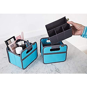 meori Mini Storage Box + Divider Insert Accessory, Collapsible Organizer Bin, Fabric Storage Cube, Reusable Gift Box