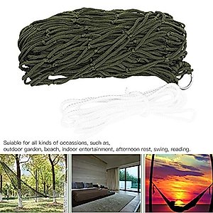 JINYI Hammock, Thicken Nylon Fabric Multi-Functional Hammock Outdoor Hammock Simple Nylon Net Hammock for Outdoor Garden