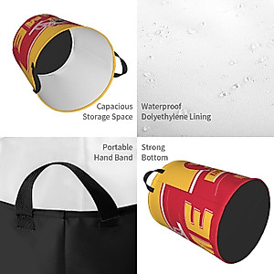 Kansas City Custom Name Freestanding Waterproof Laundry Basket, Water-Resistant, Easy To Store, Round Single-Layer Laundry Hamper