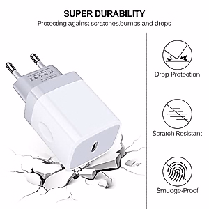 European Charger,2-Pack Fast 20W Europe Travel Power Adapter Type C Charger Plug Box Brick Cube Compatible with iPhone 14 Pro Max,13,12,11,Samsung Galaxy S23 Ultra 5G,S23+,S22 Ultra 5G,S21,A53 5G,A12