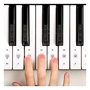 Piano Sticker Piano Keyboard Stickers Piano Stickers for Keys 32, 37, 54, 61, 88 Replacement Piano Stickers with Mounting Stick Wiping Cloth Color Piano Stickers Black Piano Stickers 2 Pack