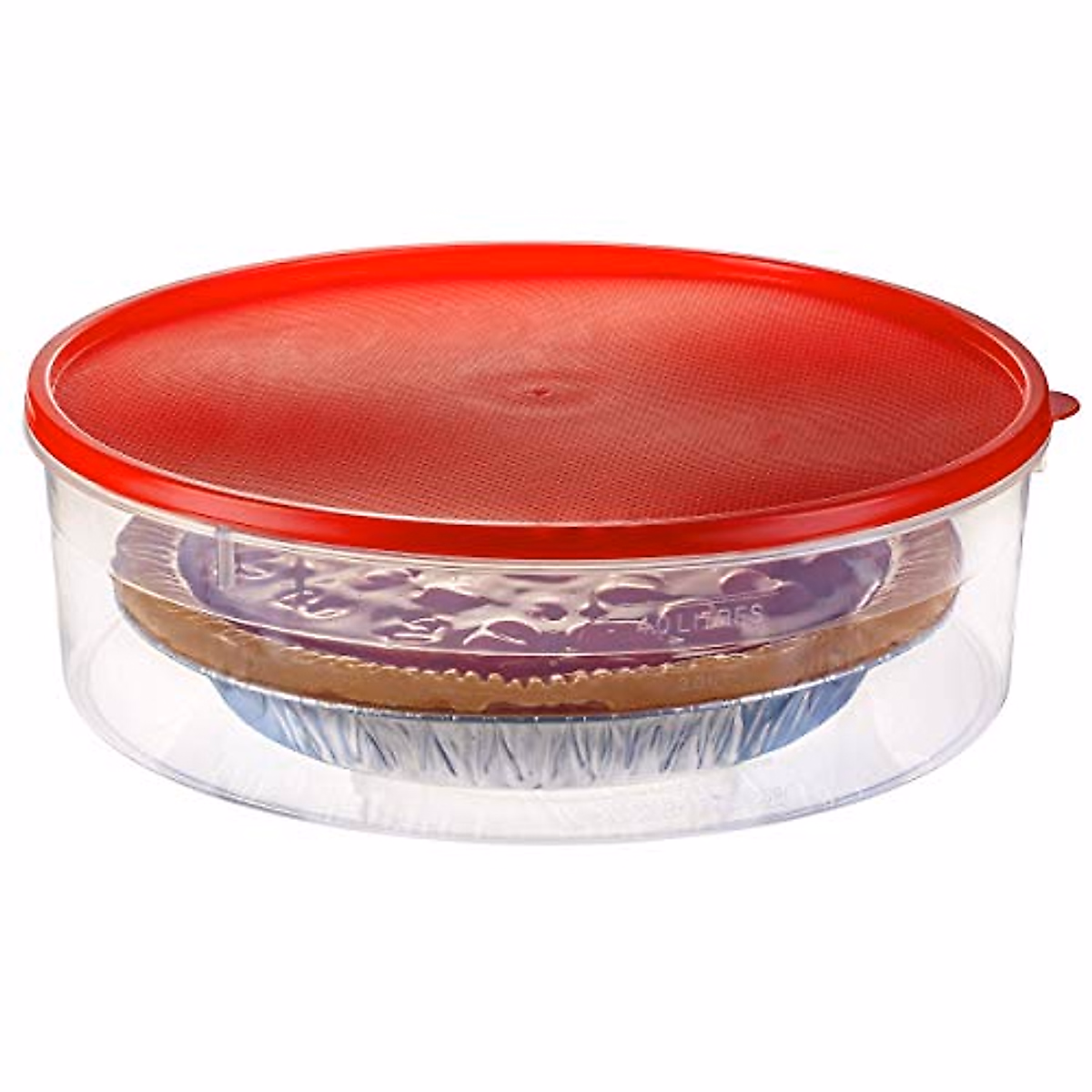 2 Pack - Zilpoo Plastic Round Food Storage Containers with Lid, 10.5" Covered Pie Keeper, Christmas Cookie, Cupcake Carrier, Cheesecake Holder