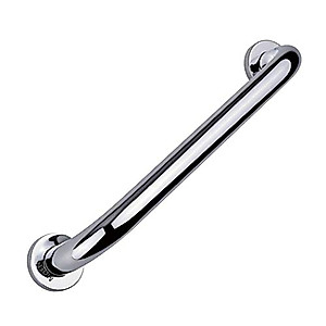 CRODY Bath Wall Attachment Handrails Grab Bar Rails Bathroom Grab Bar Armrest, Shower Handrails Towel Rack, Bathtub Disabled Auxiliary Skid Handles Copper Chrome Safety Support Rails for Family Pre/70