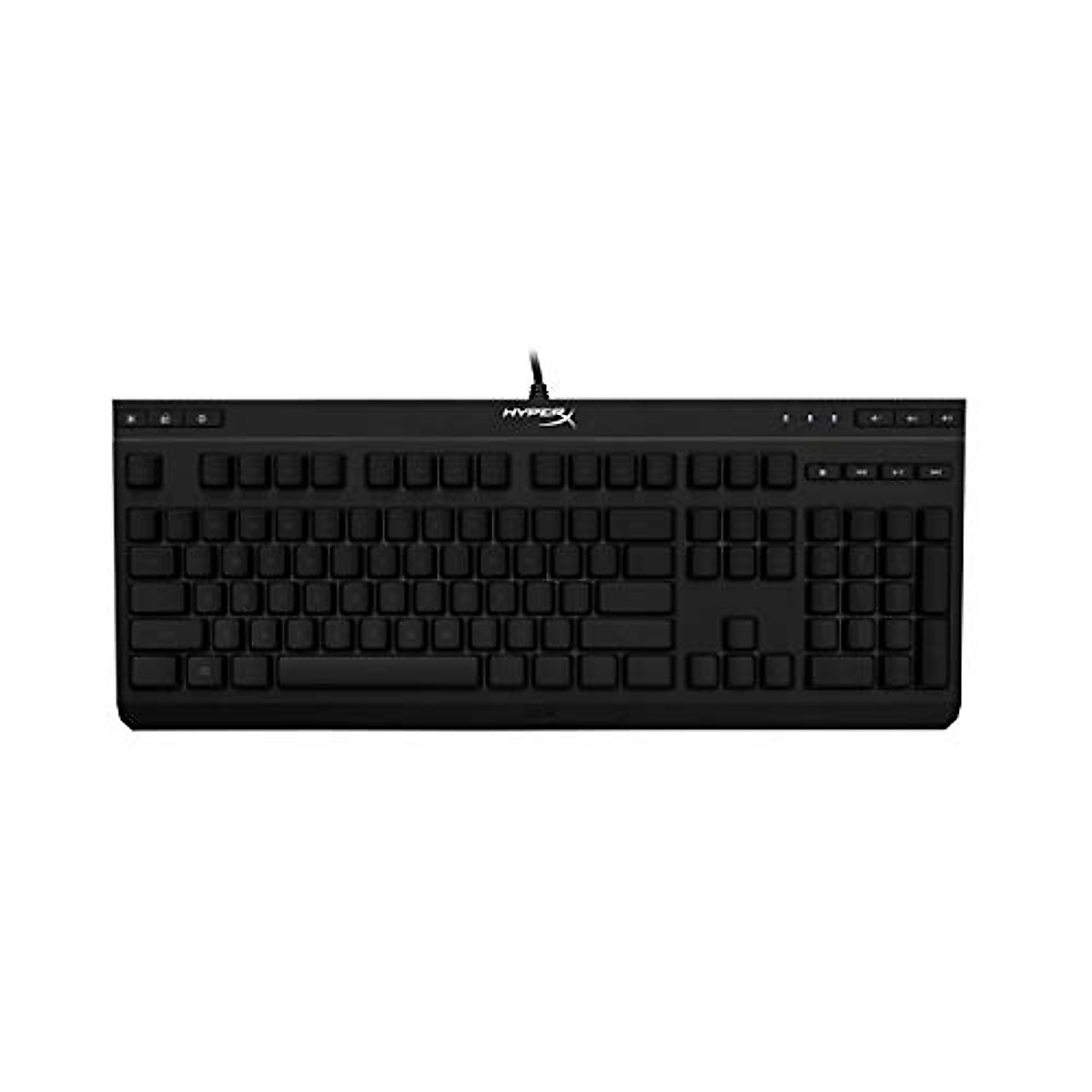 HyperX Alloy Core RGB – Membrane Gaming Keyboard, Comfortable Quiet Silent Keys with RGB LED Lighting Effects, Spill Resistant, Dedicated Media Keys, Compatible with Windows 10/8.1/8/7 – Black