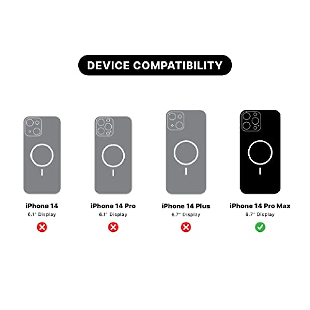 PopSockets iPhone 14 Pro Max Case with Phone Grip and Slide Compatible with MagSafe, Wireless Charging Compatible - Clear