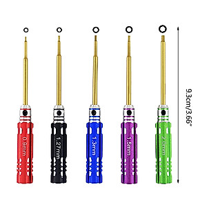 Colorful Screw Driver Set Screwdriver Tools Kit HSS Hexagon Screwdriver Wrench Tool 0.9mm 1.27mm 1.3mm 1.5mm 2.0 Screwdriver Kit