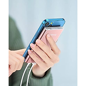 EnergyQC Pilot 4GS Portable Charger, Fast Charging 12000mAh Power Bank Dual 3A High Speed Output External Battery Pack Compatible with iPhone 13/12/11/X Samsung S10 and More - Rose Gold