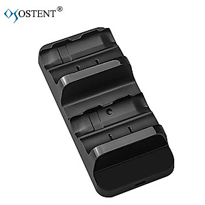 OSTENT Dual Charger Dock Station + 2 Battery for Microsoft Xbox One Wireless Controller