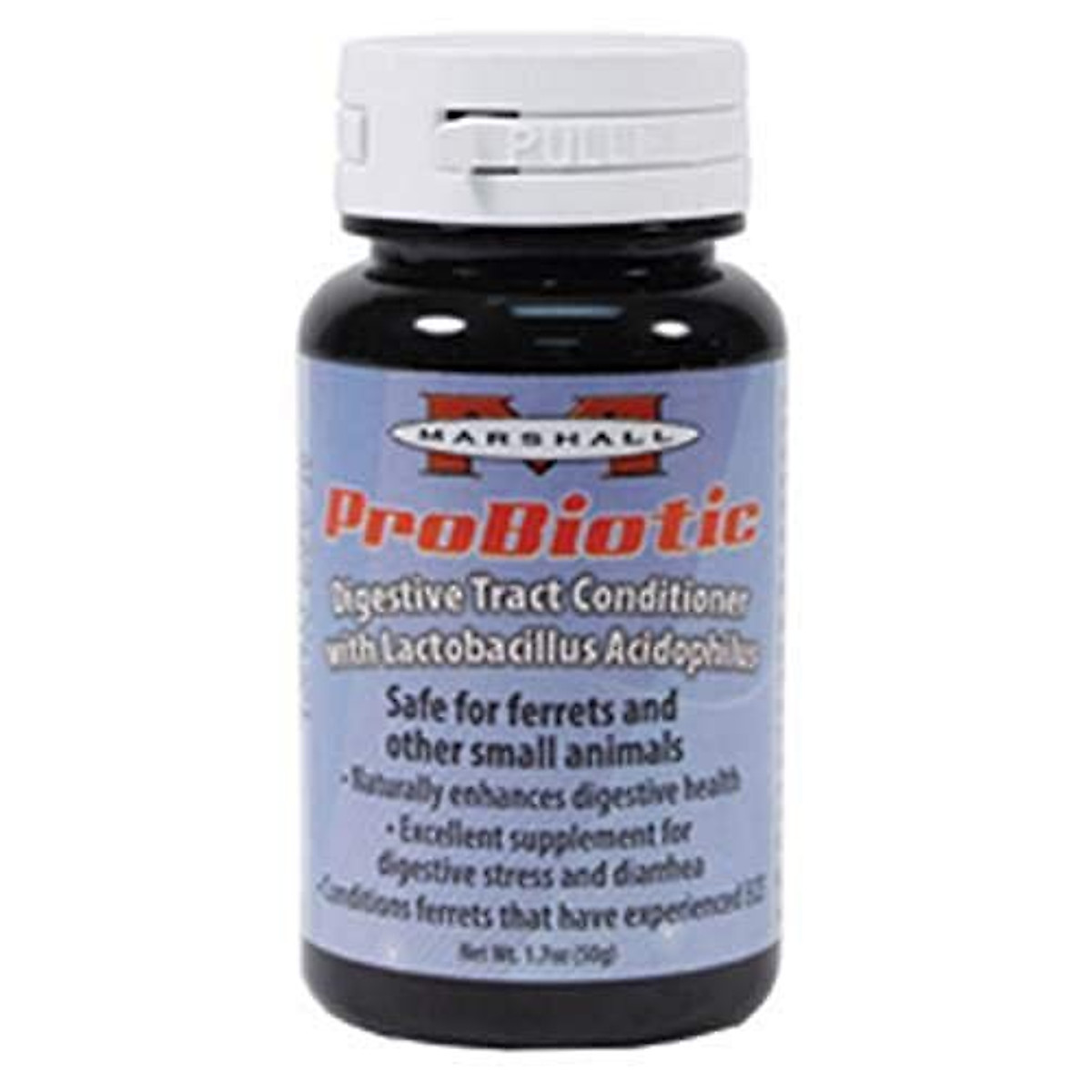Marshall Pet Products Natural Probiotic Pet Digestive Tract Conditioner Supplement Eases Digestive Stress, ECE and Diarrhea in Ferrets and Small Animals, 1.7 oz