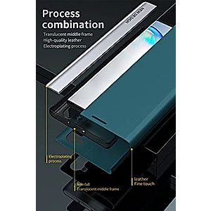 YukeTop Cover for Oppo Reno2 F Case, Smart Flip Case, with Stand, Leather + PC, Cover Protection for Oppo Reno2 F.(Green)