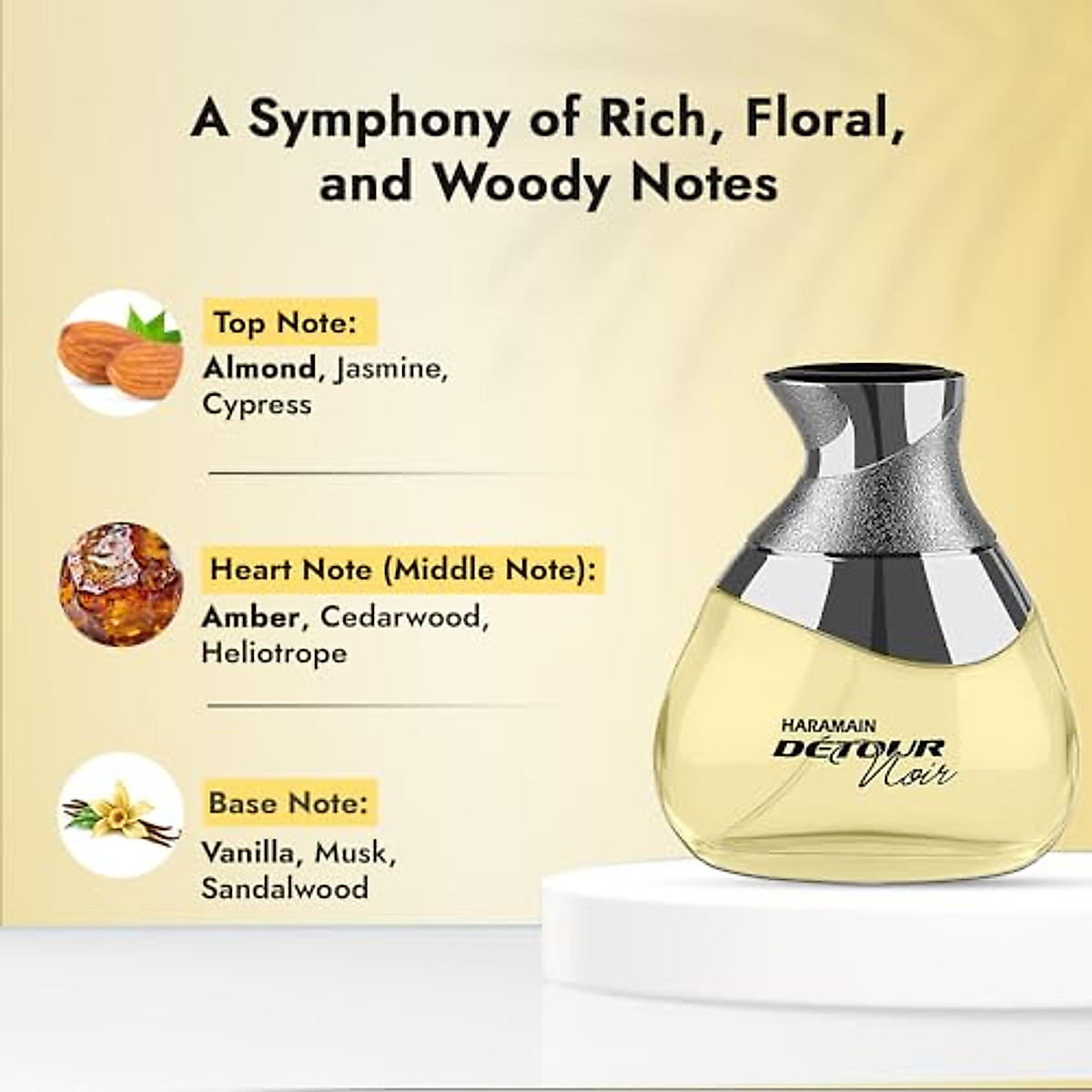 Al Haramain Detour Noir for Unisex - 3.33 oz EDP Spray