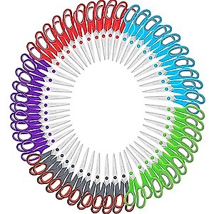 Scissors Bulk Set of 100-Pack, Niutop 8" Multipurpose Sharp Sewing Craft Fabric Scissors for Office Home High/Middle School Student Office Teacher Art Supplies, Soft Comfort-Grip Right/Left Handles