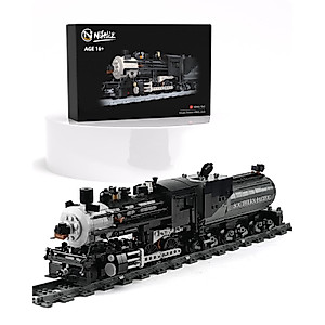 Nifeliz CN5700 Steam Train Building Kit and Engineering Toy, Collectible Steam Locomotive Display Set, 1：38 Scale Model Train Building Kit with Train Tracks, Top Present for Train Lovers (1136 PCS)