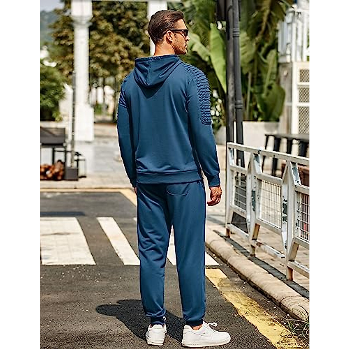 COOFANDY Men's 2 Piece Tracksuit Hoodie Sweatsuit Sets Casual Jogging Athletic Suits