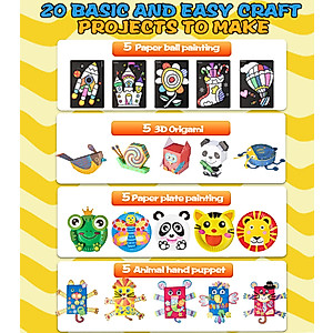 Officygnet Arts and Crafts for Kids Ages 3 4 5+, Toddler Craft Kit Toy Gifts for 3-5 Years Old, Fun Preschool Classroom Activity Project for Boy & Girl, Birthday Christmas Crafts Supplies for Kids