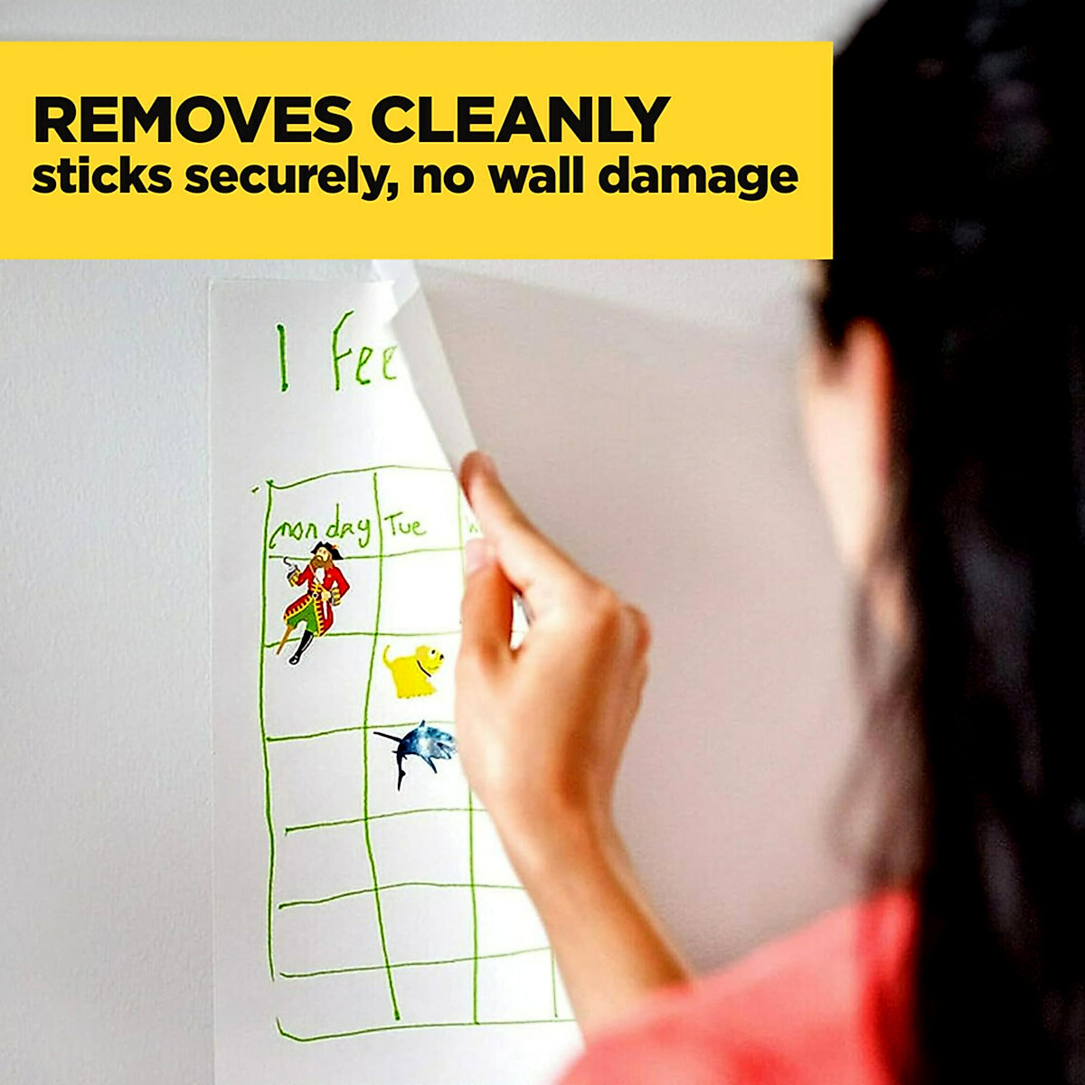 Scotch Wall-Safe Tape, 2 Dispensered Rolls, Sticks Securely, Removes Cleanly, Invisible, Designed for Displaying, Photo Safe, 3/4 in x 600 in (183-DM2)