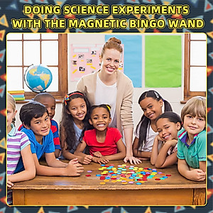 Sratte Magnetic Bingo Chips with Wand Bulk for Bingo Games 3000 Bingo Chips 30 Magnet Wand for Large Group Family Game, Sensory Bins, Counting and Sorting, Science and Educational Activities for Kids