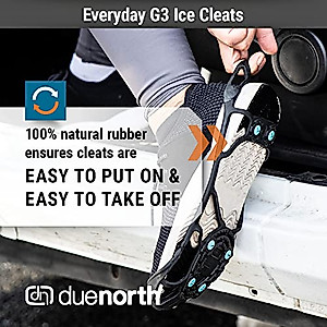 Due North Everyday G3 Ice Cleat for Walking and Running on Snow and Ice, L/XL, (1 Pair)