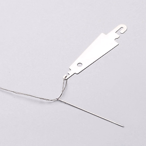 60pcs Stainless Steel Needle Threader Embroidery Cross Stitch Needle-Threading Sewing Needlework DIY Tool for Large Eye Needles