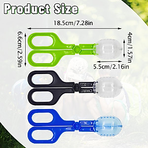 ZLY 3 Pack Reptile Feeding Clamp,Reptile Poop Scoop Reptile Feeding and Cleaning Tool,Plastic Reptile Feeding Clamp for Tortoise Lizard Frog Spider and Other Small Animals