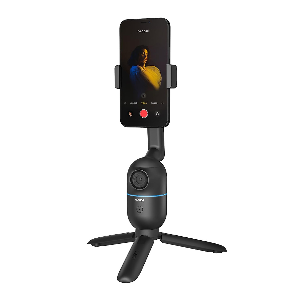 OBSBOT Me AI-Powered Phone Mount, Auto-Tracking Phone Mount with Wide-Angle Sensing Camera, Content Creation Kit for Vlogging, Streaming and Video Calls