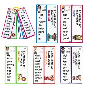 Richardy 220 Sight Words Flashcards, 5 Level Pre-Primer/Primer / 1st Grade / 2nd Grade / 3rd Grade, Toddler Learning Toys, Preschool Learning Supplies Pre K, Preschool, Kindergarten, 1st, 2nd Grade