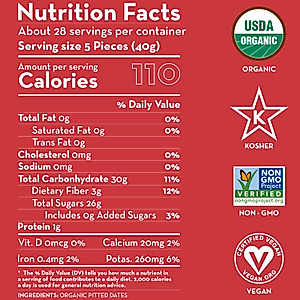 ORGANIC Pitted Dates (Deglet Nour) - Sunny Fruit 40oz Bulk Bag (2.5 lbs) | NO Added Sugars, Sulfurs or Preservatives | NON-GMO, VEGAN, HALAL & KOSHER