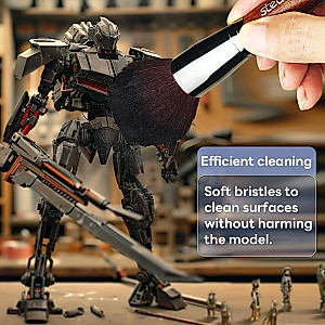 stedi Model Cleaning Brush Kit, Model Hobby Making Tools, 2 Soft and 1 Stiff Figure Duster Brush, Model Dusting Brush for Statues, Gundam, Scale Military Hobby Crafts