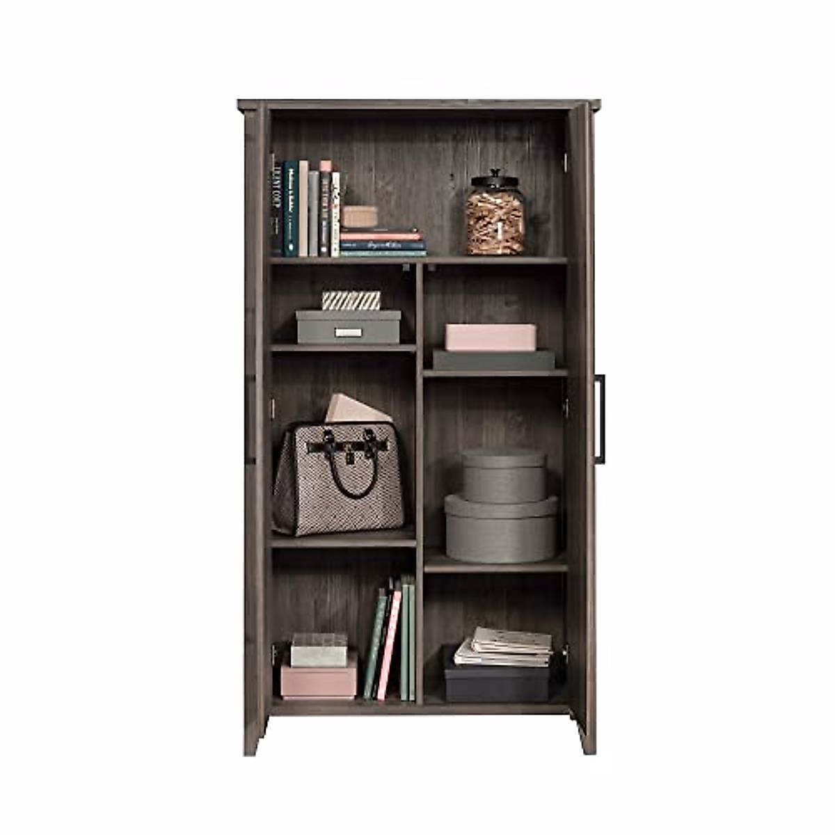 Sauder Summitt Station Storage Cabinet, L: 35.28" x W: 17.13" x H: 63.90", Pebble Pine