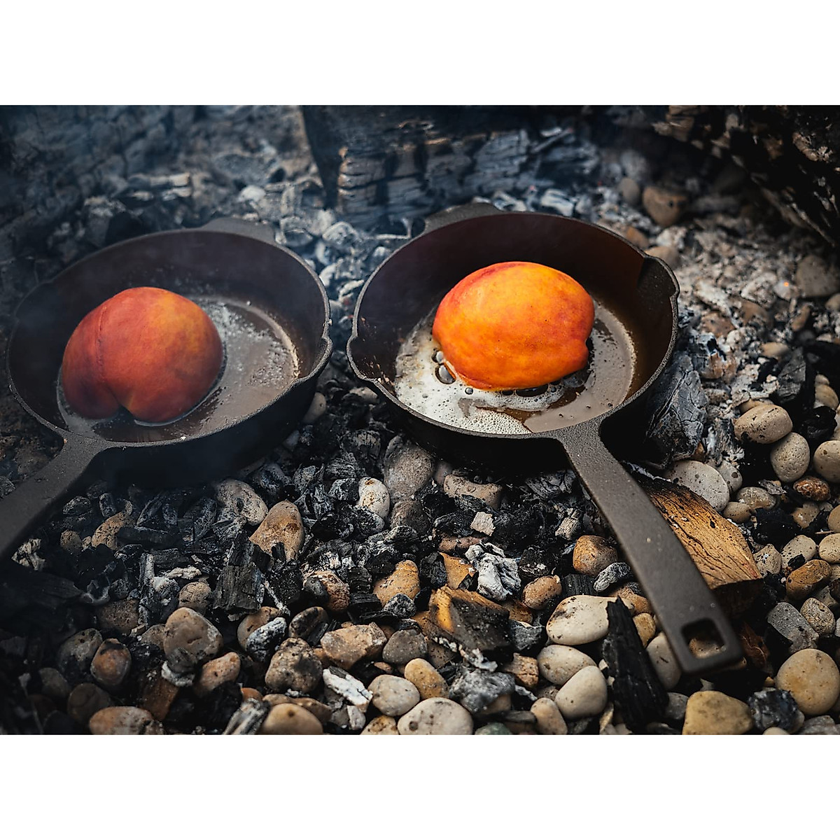 Barebones 6-Inch All-In-One Cast Iron Skillet Set- Skillet with Cast Iron Dutch Oven Style Lid - Camping Cookware Set