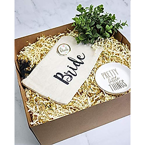 MagicWater Supply Crinkle Cut Paper Shred Filler (1 LB) for Gift Wrapping & Basket Filling - Vanilla & Gold