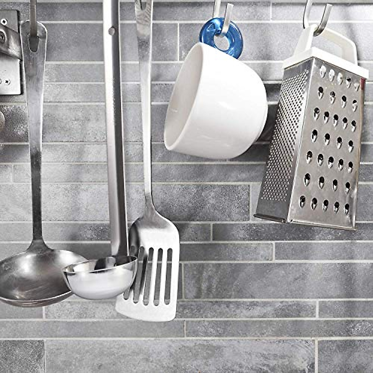 meekoo 3 Pieces Stainless Steel Ladle Soup Handle Ladle with Pouring Rim for Kitchen Cooking Soup Sauce (1 oz)