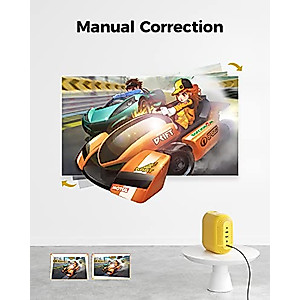 Pokitter Mini Projector Video Portable Projector with 5W Speaker ,1080P Supported ,Home Theater Movie Projector Compatible with HDMI,VGA,USB,AV,Laptop,Smartphone,Xbox