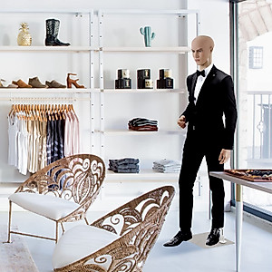 HCY Mannequin Body, Male Mannequin Full Body 73 inch Model Mannequin Stand Dress Form Sewing Dress Adjustable Dress Mannequin Clothing Form Mannequin Display Head Arm Rotation Metal Base