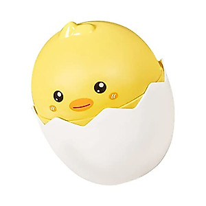 Operitacx Trash can Table Trash Can Mini Wastebasket Cartoon Chicken Egg Compost Bin Easy- Clean Countertop Plastic Garbage Can for Bathroom Vanity Countertop Grey Miniature Trash can Kawaii Desk