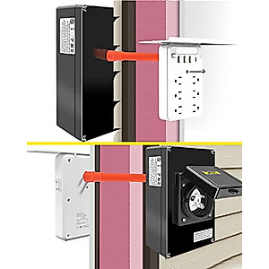 7500W Waterproof Portable Generator Through-The-Wall PWR Transfer Kit, Wall Pass Through PWR Transfer Kit, 120V 30 Amp Outdoor Generator Transfer Switch Generator Power Inlet Box, 3 Pin L5-30P Plug