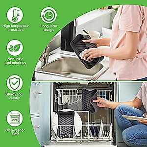 Silicone Air Fryer Liner, 7 PCS Dual Air Fryer Accessories for Ninjas AF400UK AF300UK, 8.46inch Reusable Air Fryer Liners &Silicone Gloves & Air Fryer Rack&Food Clip, Compatible with Oven, Microwave