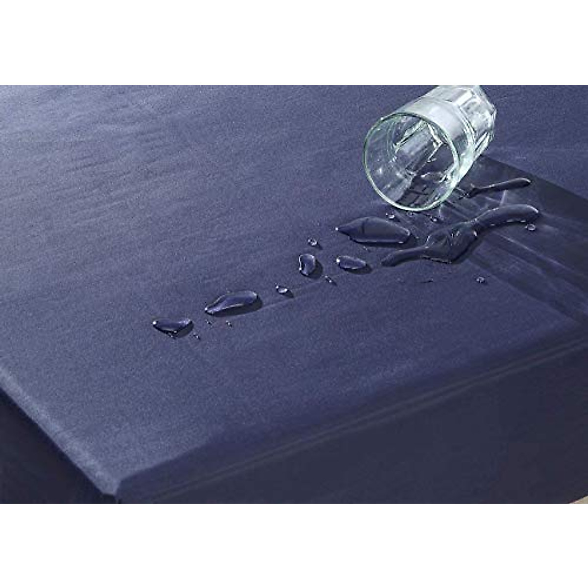 AC Pacific 6-Inch Water-Resistant Memory Foam Mattress Made in USA with Stylish Diamond-Quilted Breathable Fabric, Distributes Weight Evenly, Twin Deluxe, Navy Blue