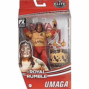 WWE MATTEL Umaga Royal Rumble Elite Collection Action Figure with Authentic Gear & Accessories, 6-in Posable Collectible Gift for Fans Ages 8 Years Old & Up,Multicolor