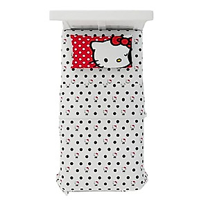Franco Hello Kitty Bedding Super Soft Microfiber 3 Piece Twin Sheet Set, (Official Licensed Product)