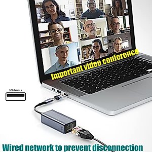 USB C to Ethernet Adapter for iPhone 15 iPad, [2in1] USB A and Type C to RJ45 Network LAN Enternet Adapter Compatible with iPhone iPad MacBook Dell XPS, Galaxy S20, Phone, Laptop, PC etc