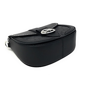 COACH Women's Georgie Saddle Bag (Black Graphite)