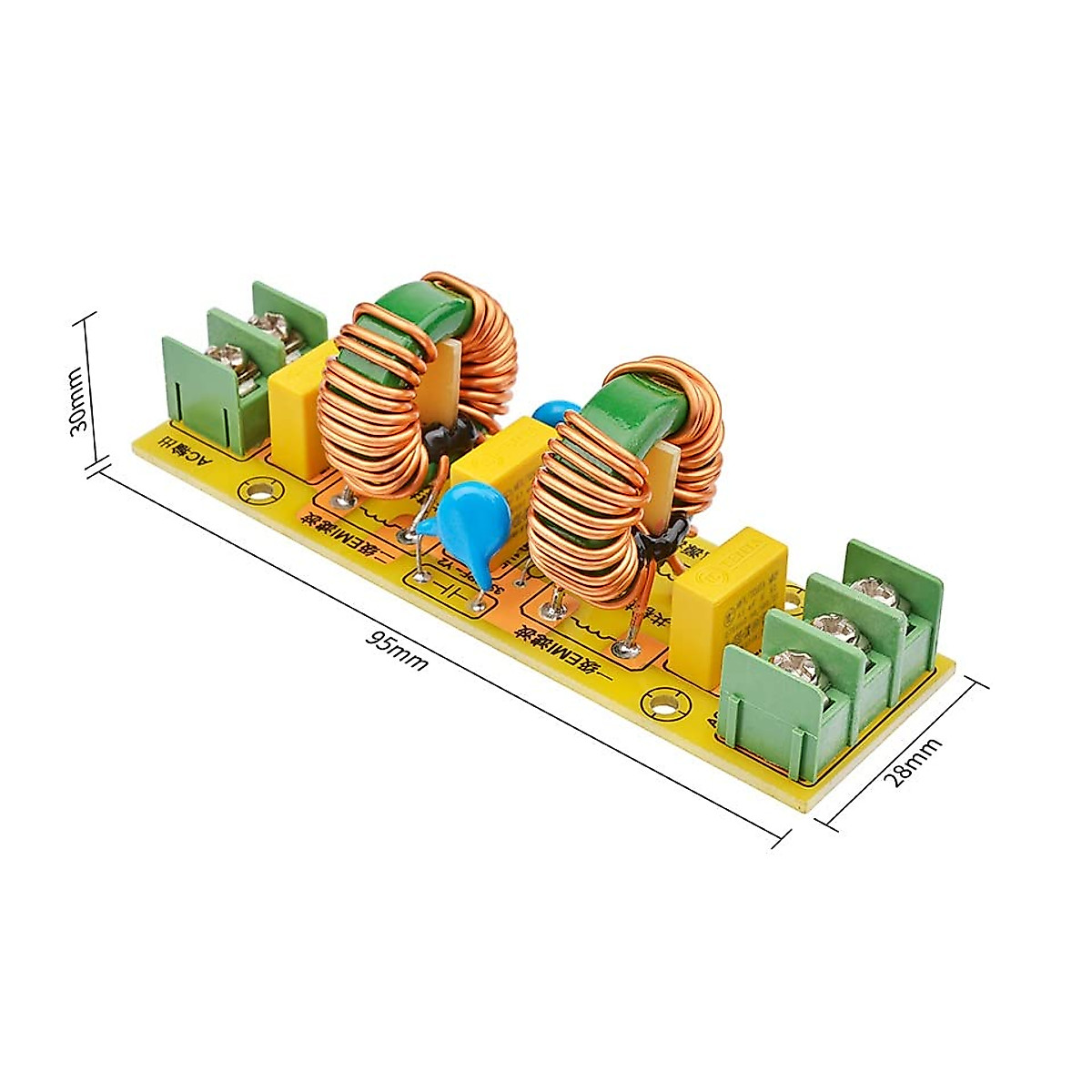 N/A 18A High Frequency AC Power Filter EMI Filter Module Anti-Jamming DIY for Speaker Audio Amplifier Home Theater