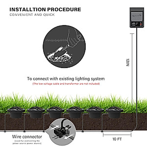 Malibu 4 Pack Outdoor Low Voltage Well Lights 4 Watt 200 Lumen LED Landscape Lighting Kit 2800K Warm White Metal In-Ground Light with Connector