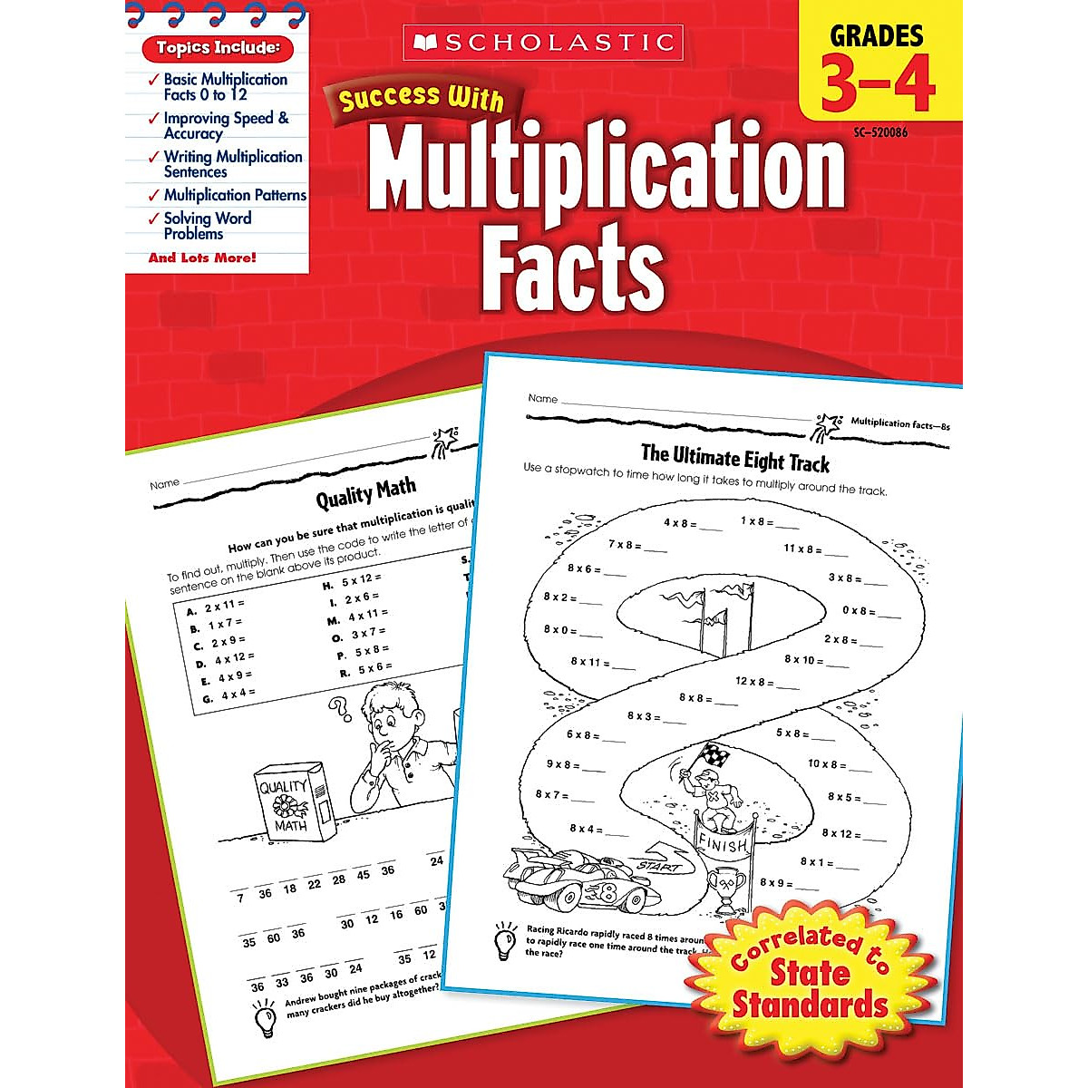 Scholastic Success with Multiplication Facts, Grades 3-4