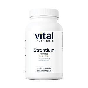 Vital Nutrients Strontium Citrate | Vegan Supplement | Supports Healthy Teeth and Bones* | Gluten, Dairy and Soy Free | Non-GMO | 90 Capsules